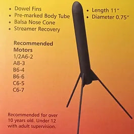 Starlight Flying Model Rocket Kit Spike (9683) – Hamilton Hobbies