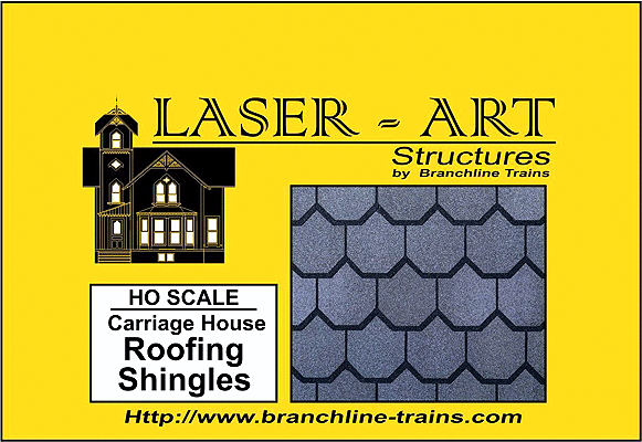 Branchline Carriage Style Roof Shingles - Laser Art HO SCALE (BRA903 ...
