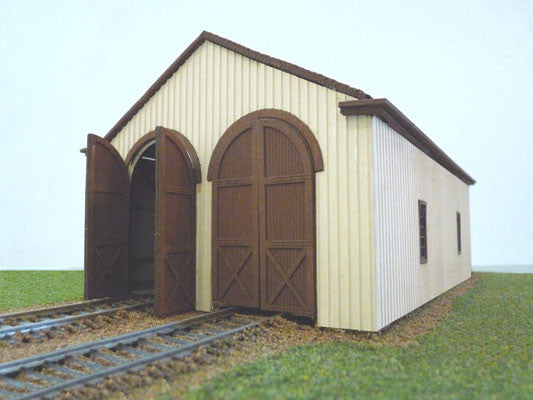 Branchline Trains 2-Stall Wood Engine House - Laser Art HO SCALE(BRA65 ...